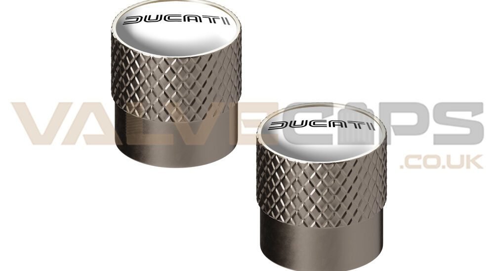 Retro Ducati Small Knurled Chrome Valve Caps | ValveCaps.co.uk