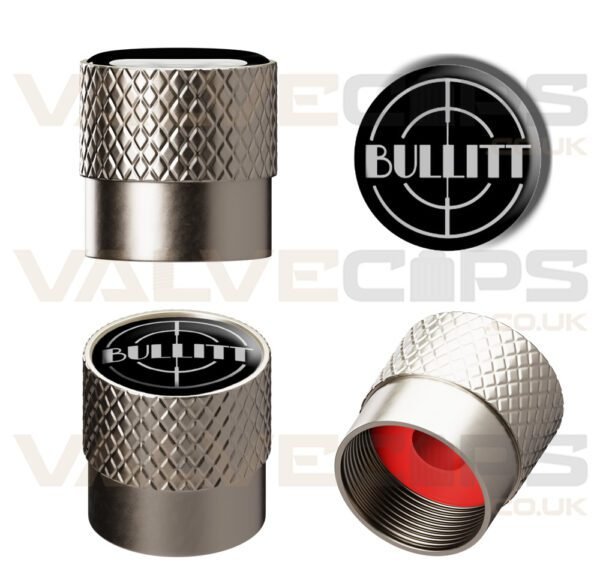Ford Mustang Bullitt Small Knurled Chrome Valve Caps | ValveCaps